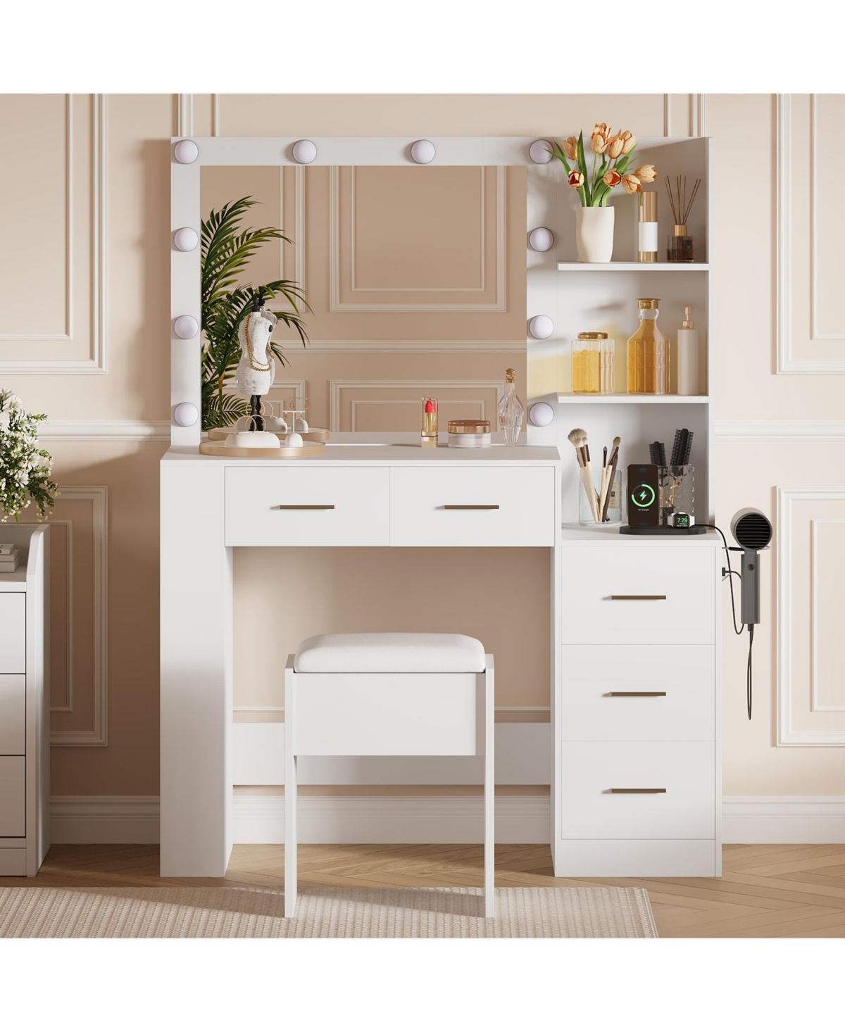 Click here for homfan Makeup Vanity Desk with Mirror  41 Dressing... prices