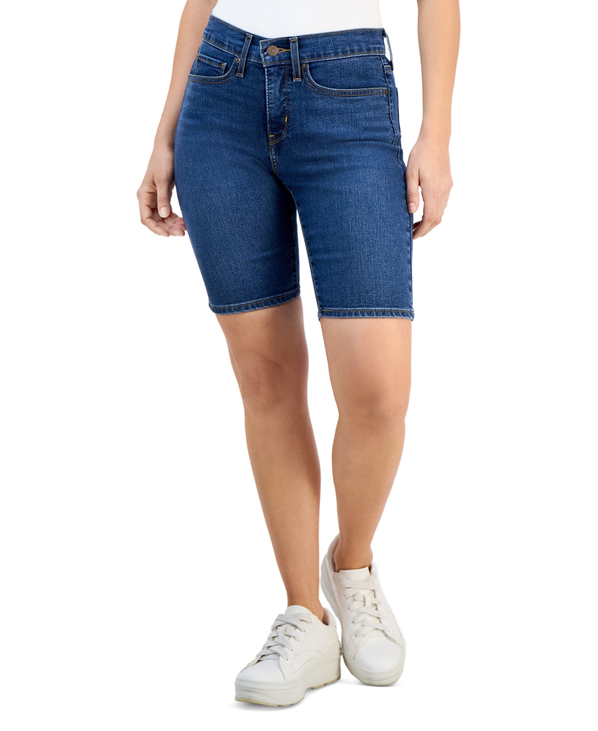 Click here for Levis Womens Mid-Rise Shaping Bermuda Shorts - Cle... prices