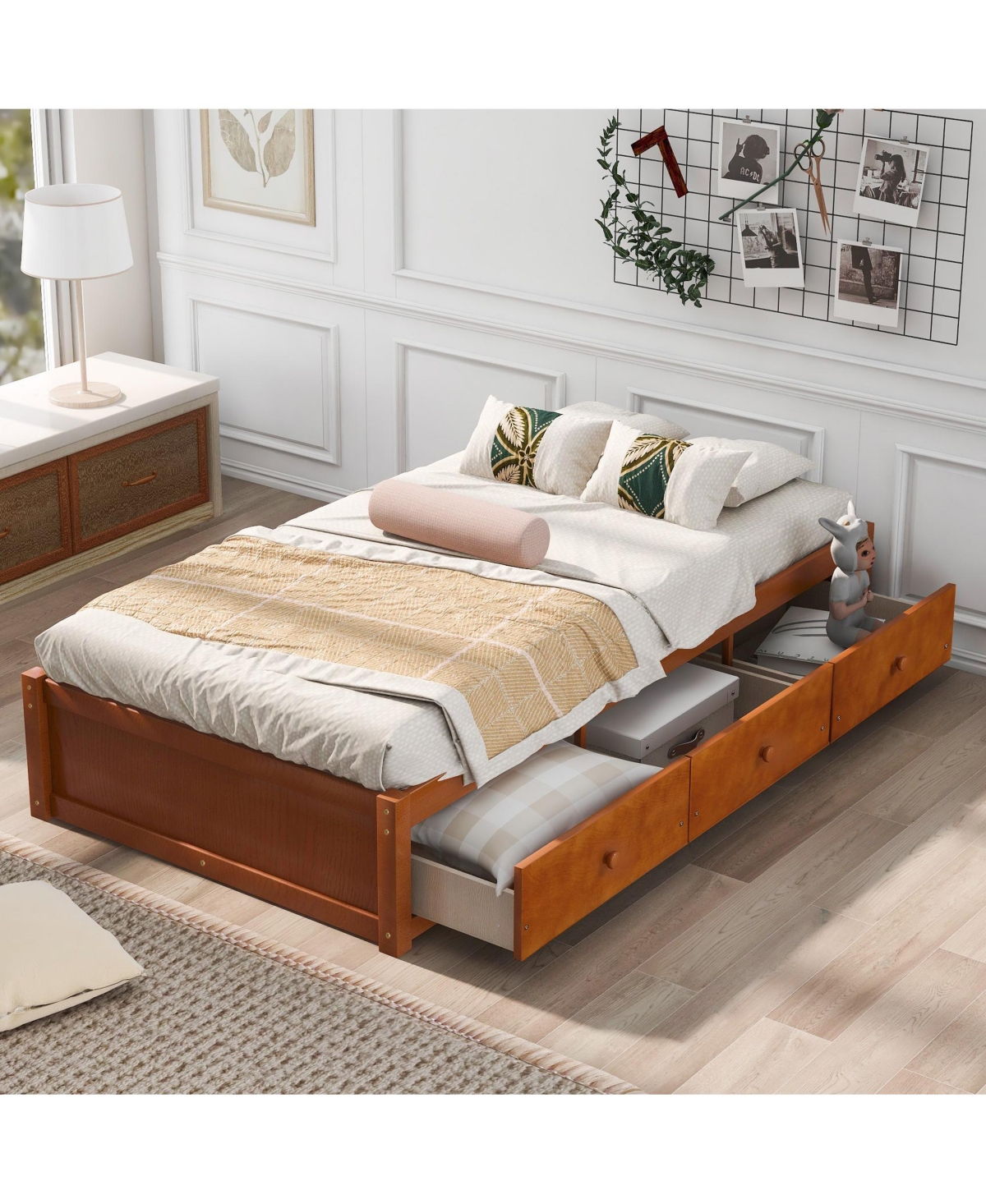 Click here for Boyel Living Twin Size Platform Bed with 3 Drawers... prices
