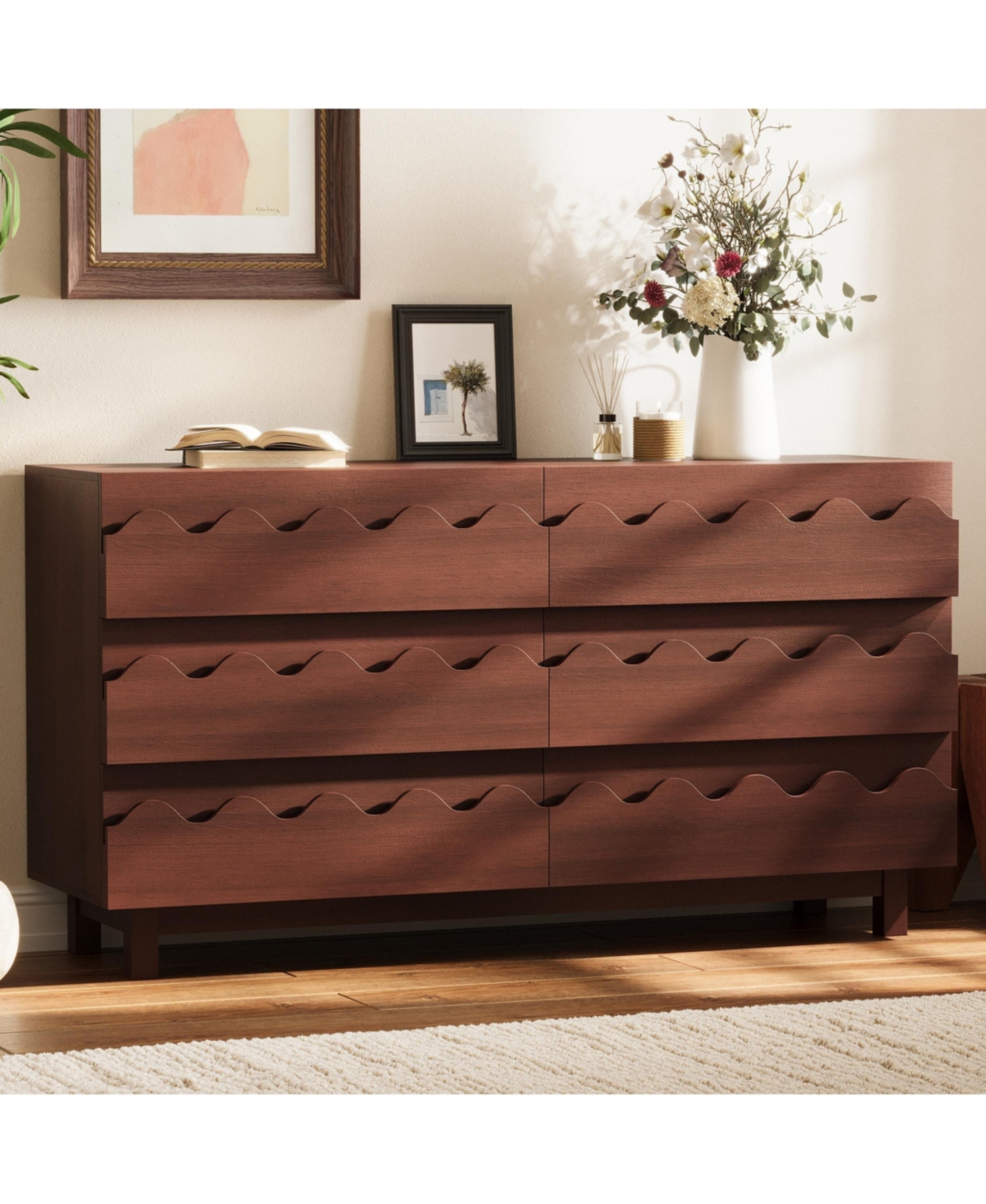 Click here for Clihome 60 W Modern 6-Drawer Storage Dresser Chest... prices