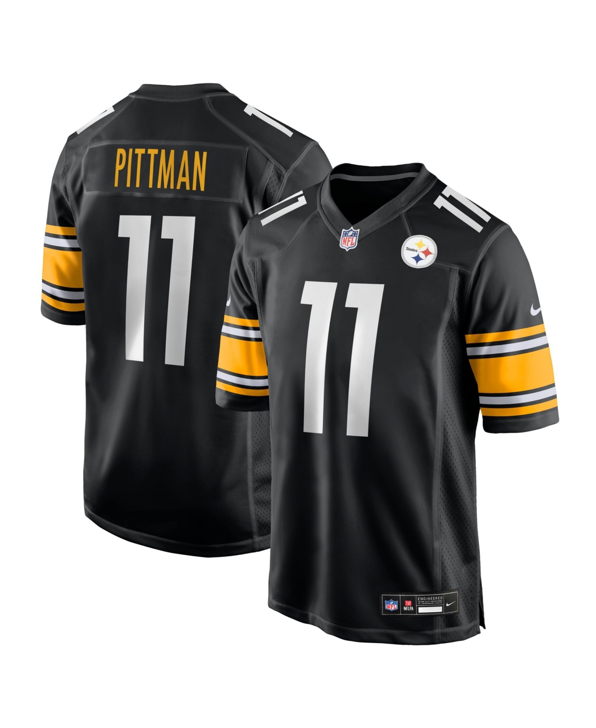 Click here for Nike Mens Michael Pittman Jr. Black Pittsburgh Ste... prices