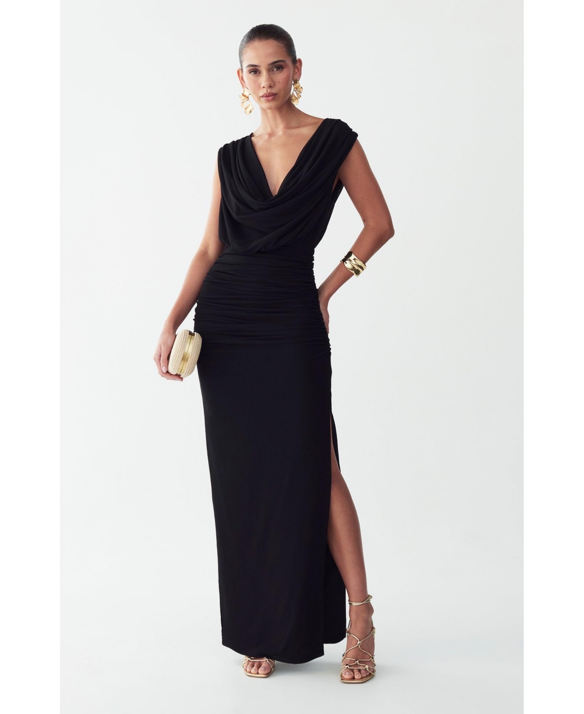 Click here for St Mrlo Womens Kate Maxi Dress - Black prices