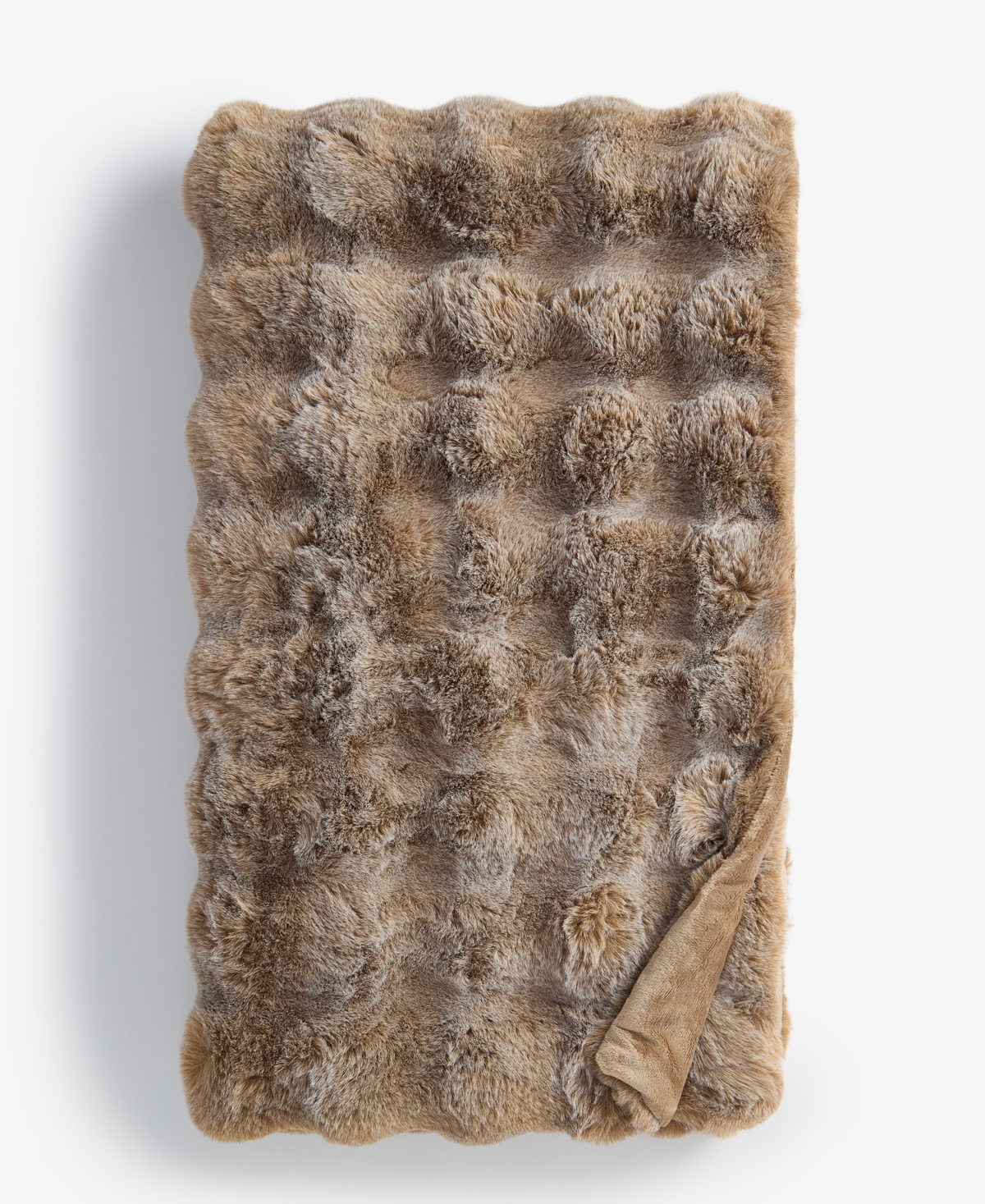 Click here for Hotel Collection Heathered Bubble Faux-Fur Throw B... prices