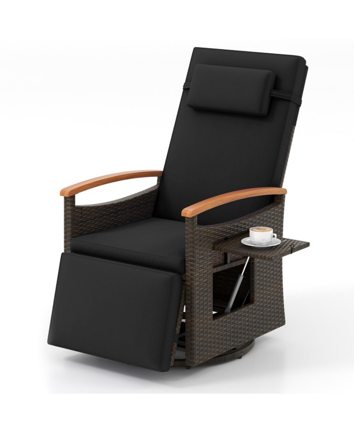 Click here for Gouun Rattan 360-Degree Swivel Outdoor Recliner Ch... prices
