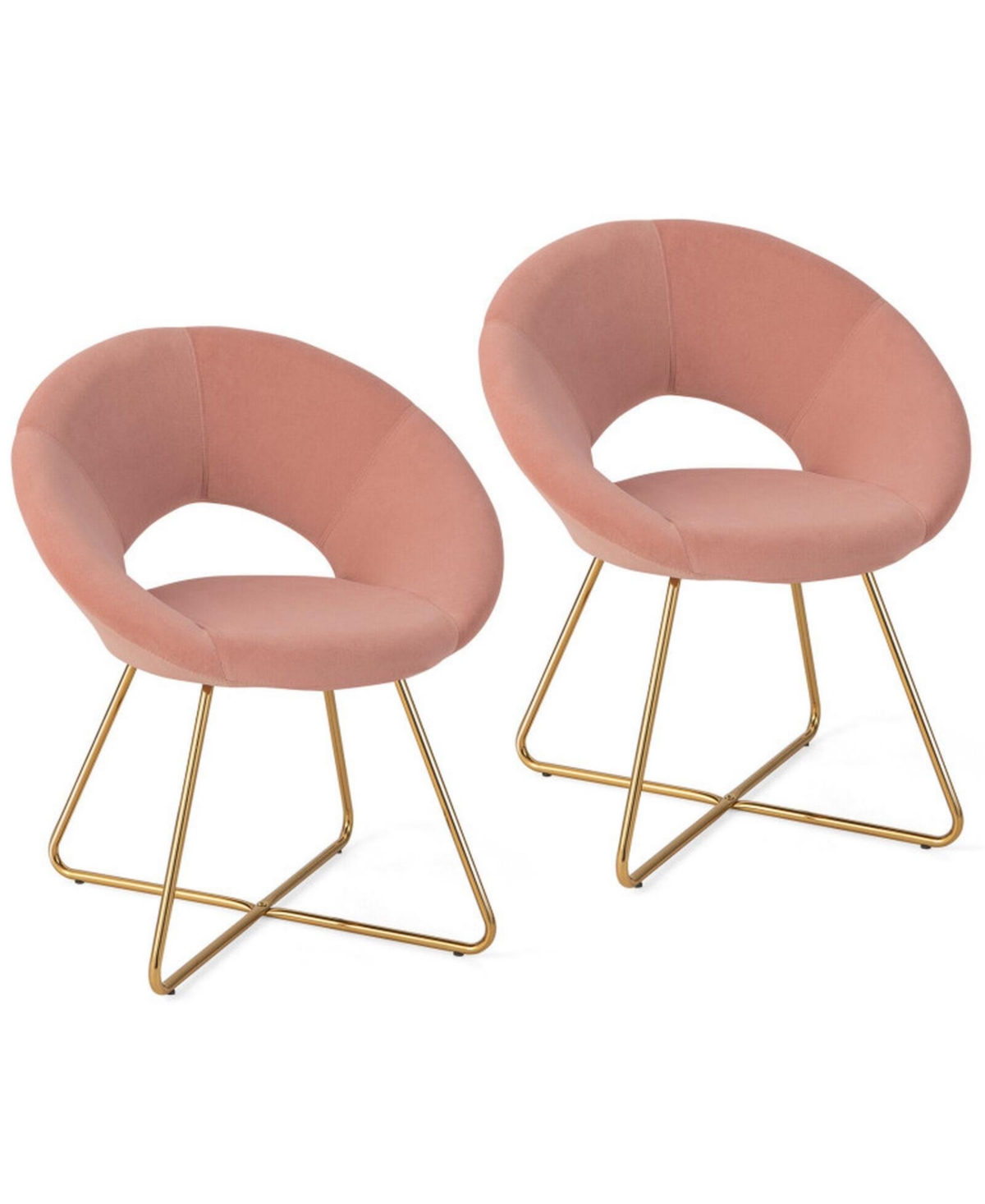 Click here for Gouun Set of 2 Velvet Vanity Accent Chairs with Me... prices