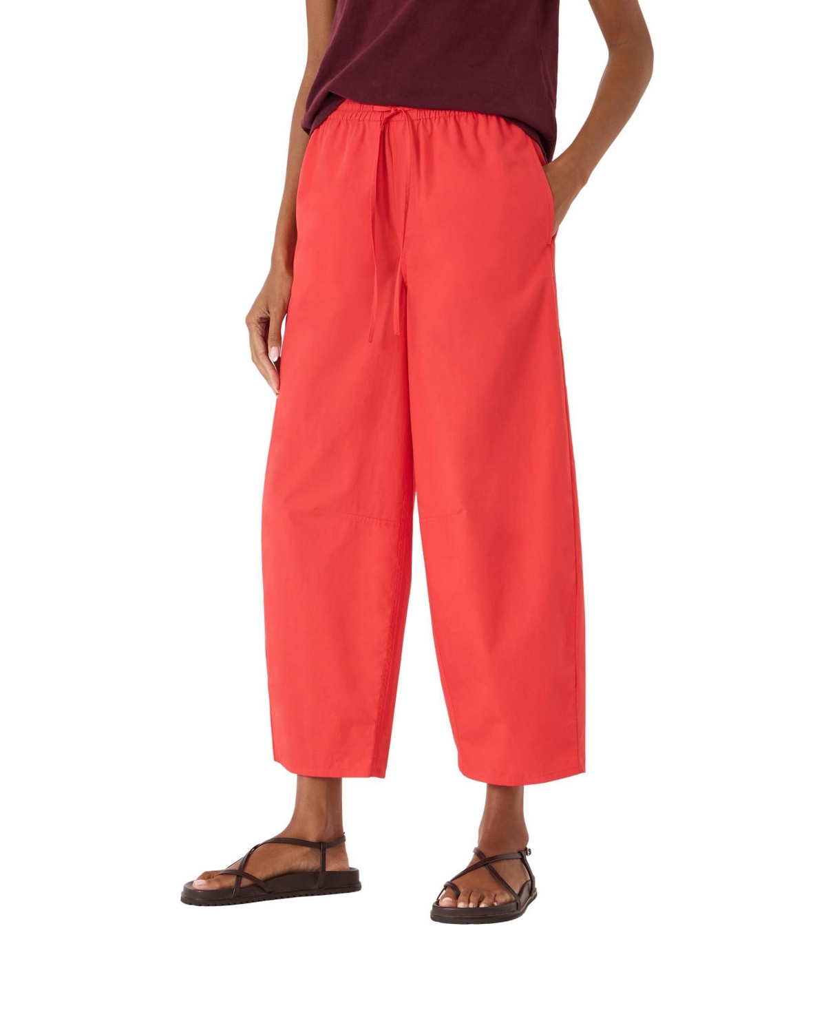 Click here for Hush Womens Juno Barrel Leg Cropped Trousers - Wat... prices