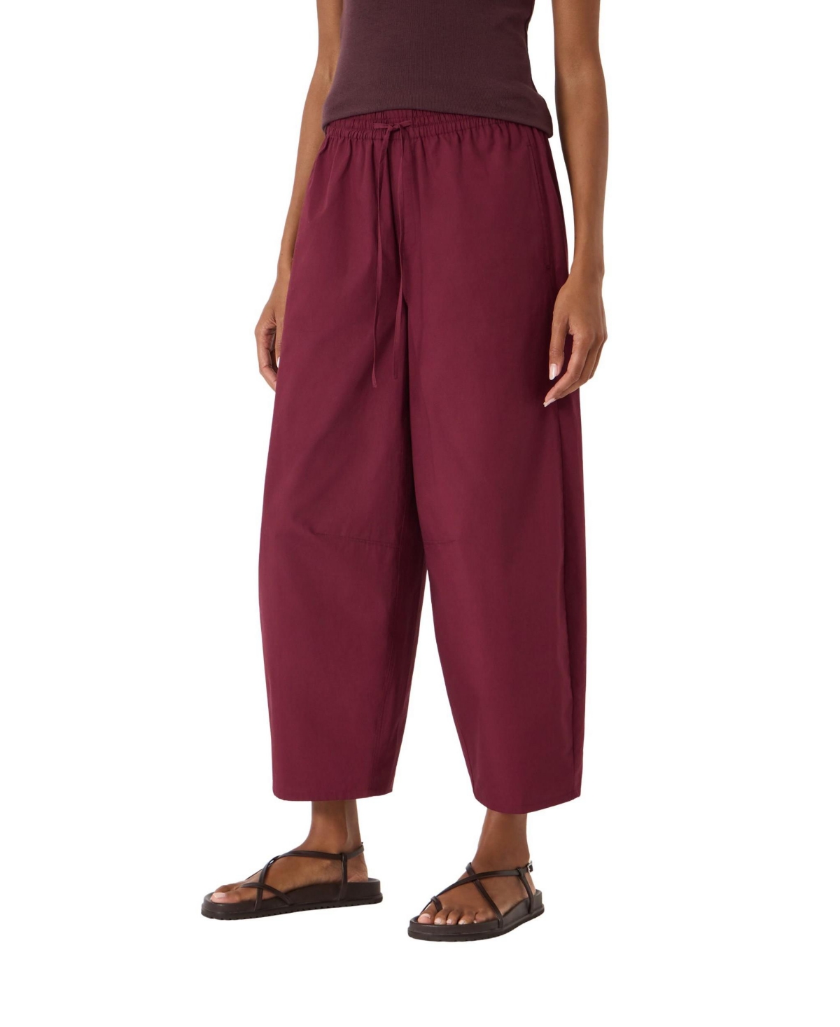 Click here for Hush Womens Juno Barrel Leg Cropped Trousers - Mar... prices