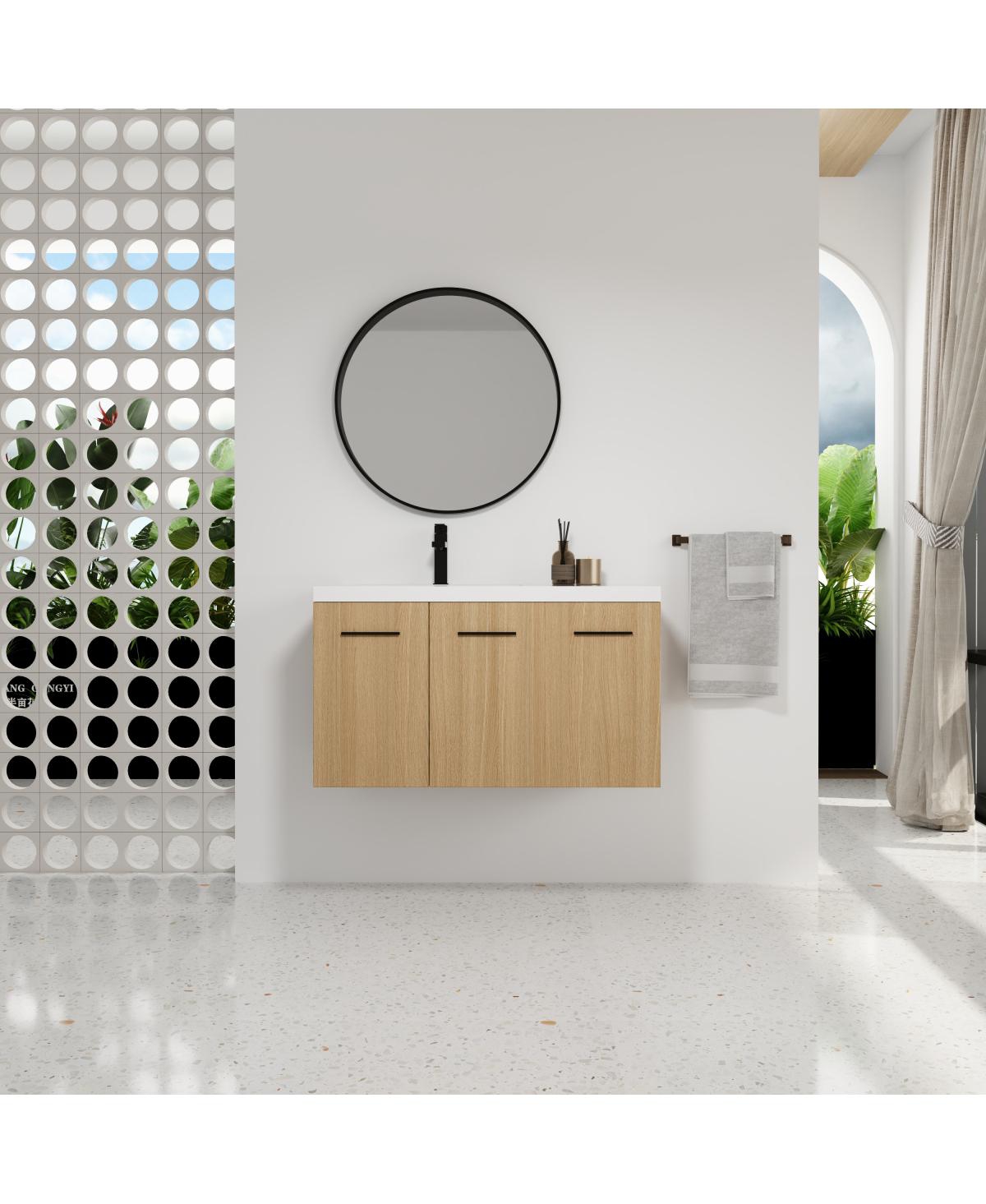 Click here for Sillysis 36 Inch Wall Mounted Bathroom Vanity with... prices