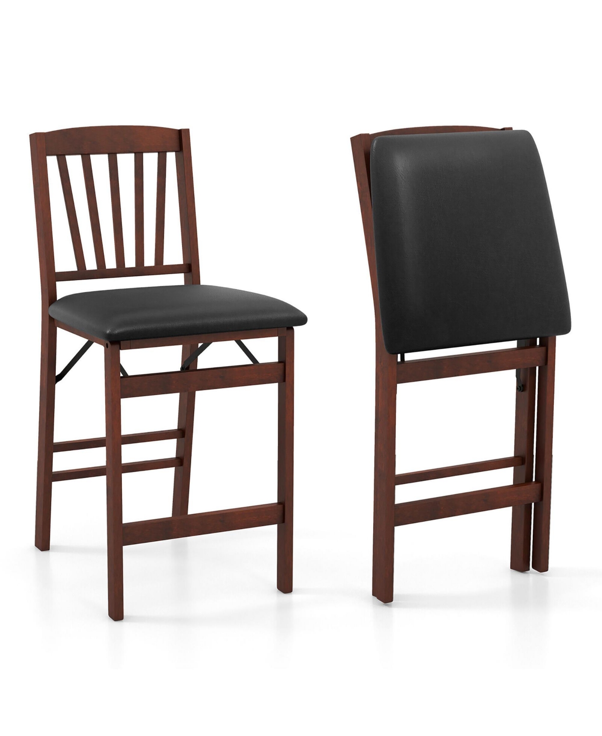 Click here for Gymax Set of 2 Counter Height Chairs Folding Kitch... prices
