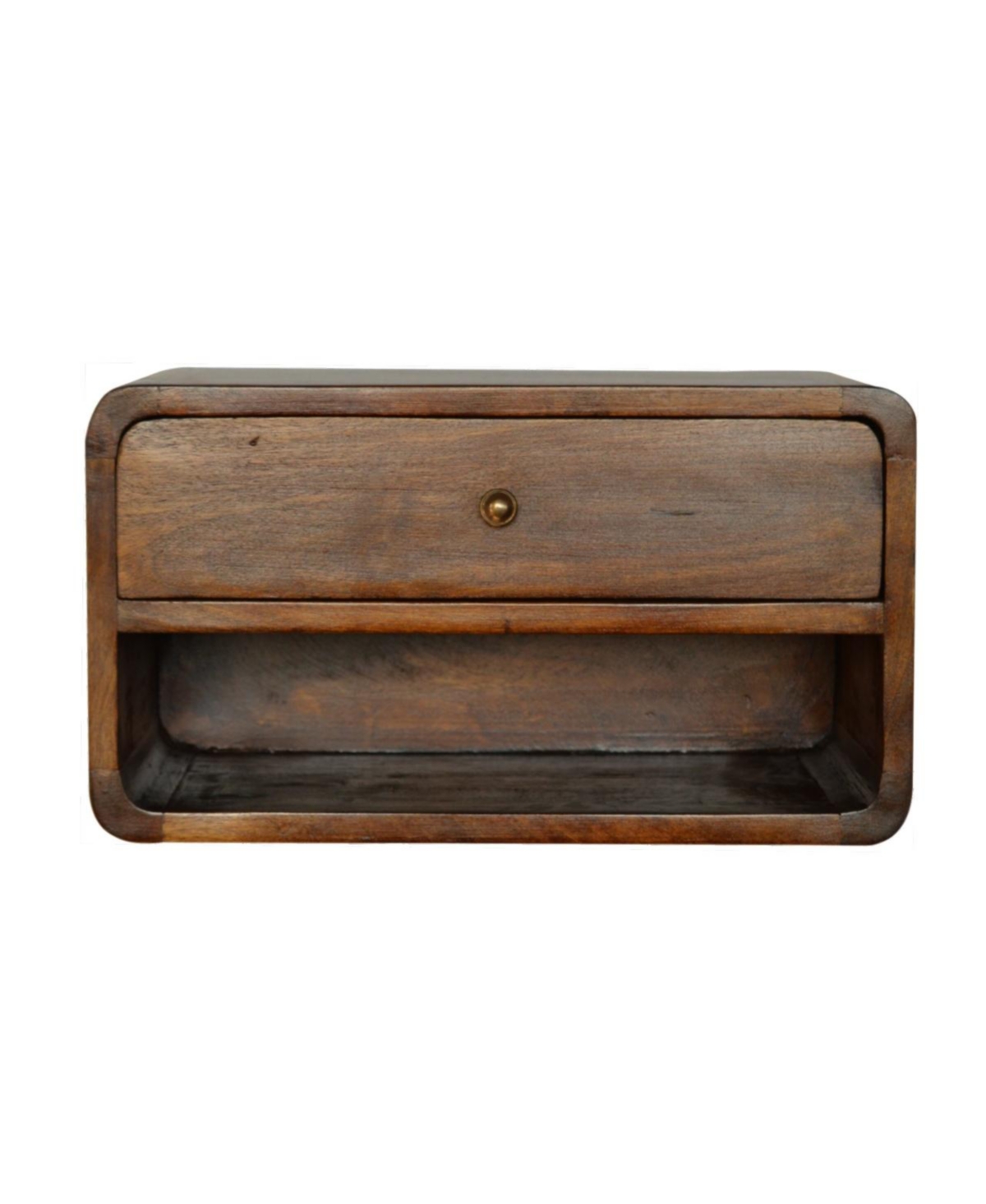 Click here for HomeRoots 18 Chestnut Solid Wood One Drawer Floati... prices