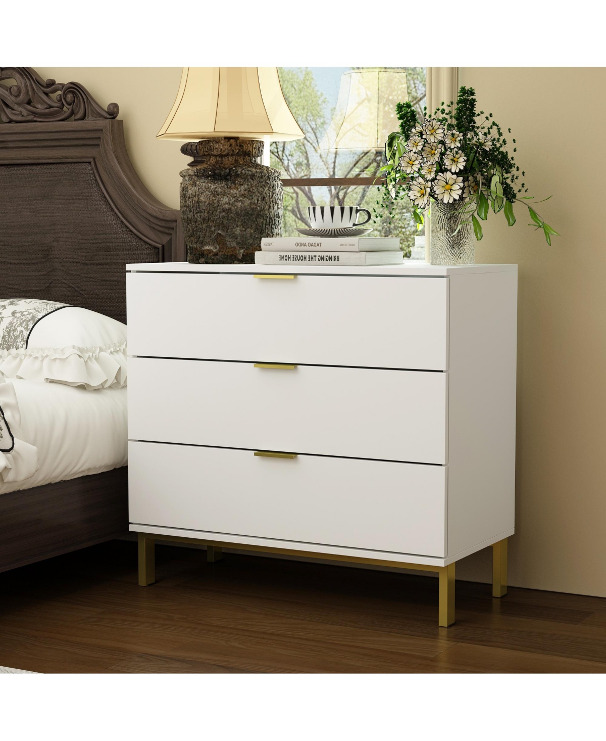 Click here for Homsee 3-Drawers Wood Chest of Drawers Dresser - W... prices