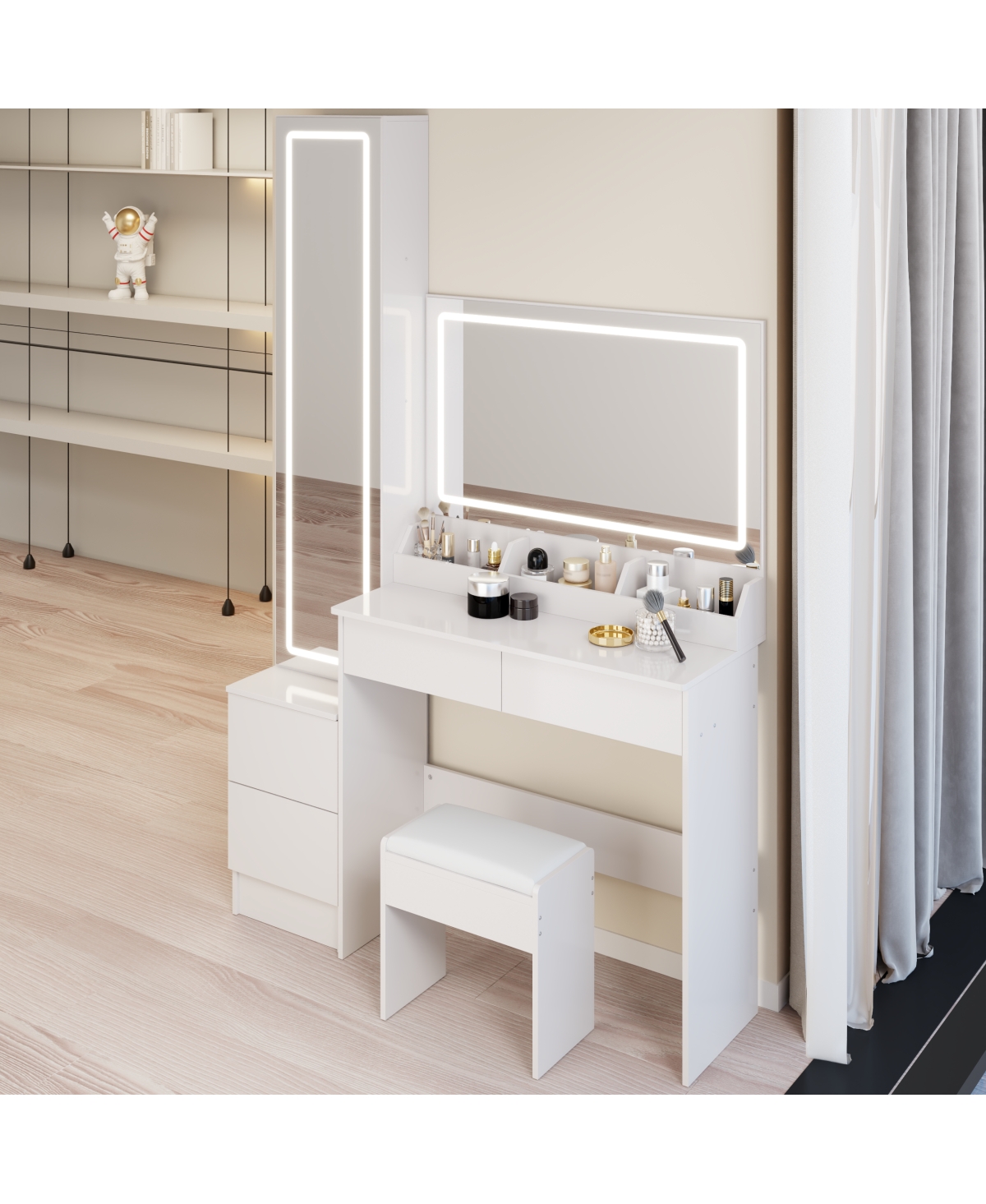 Click here for Streamdale Furniture Extra Large Led Vanity Table... prices
