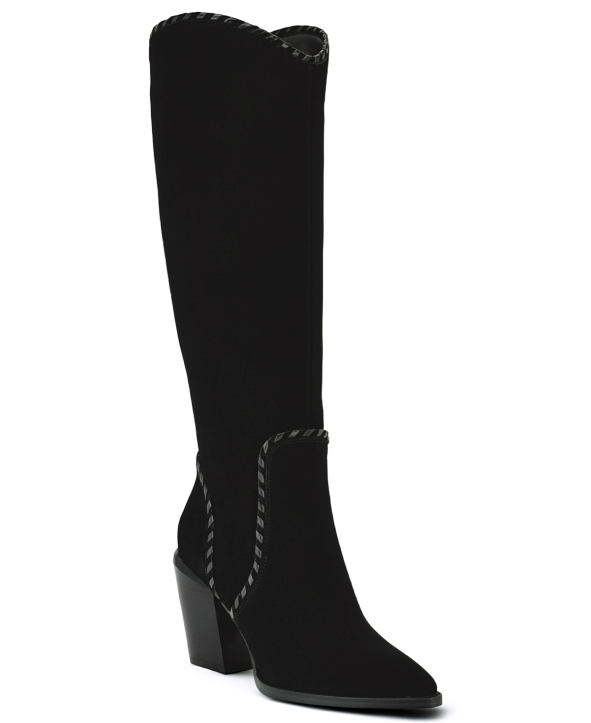 Click here for Nine West Womens Rosco Suede Whipstitch Block Heel... prices