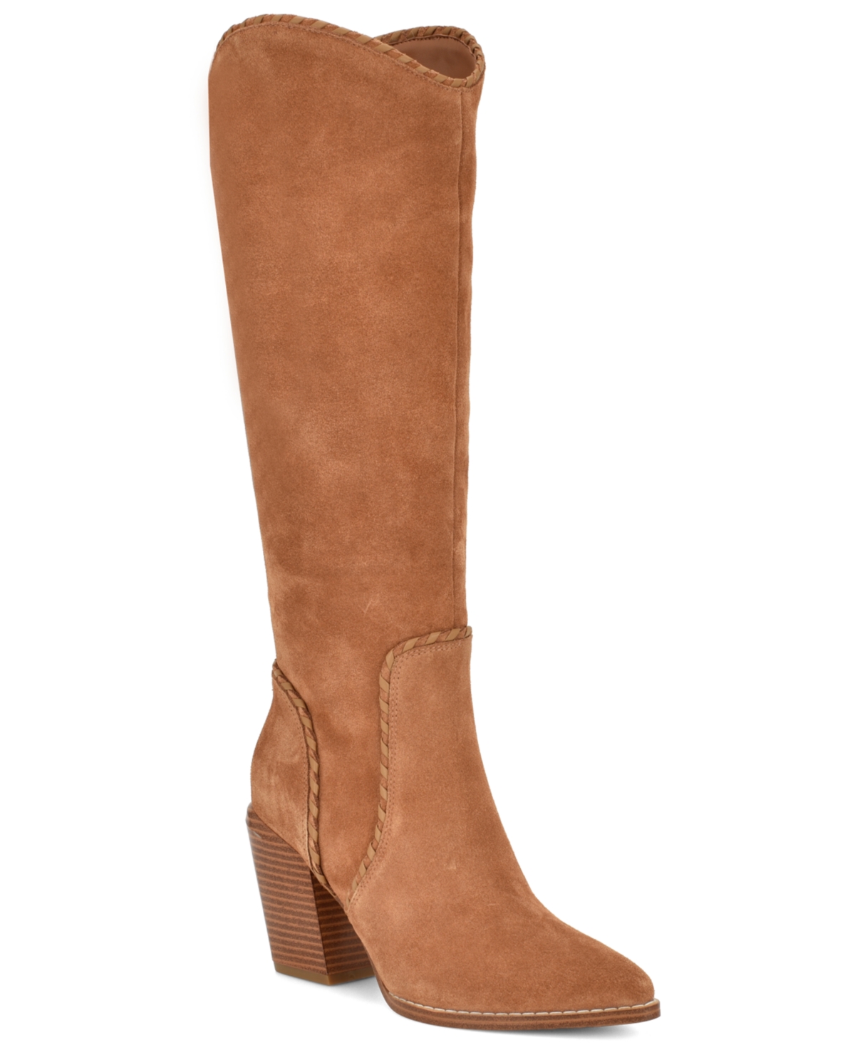Click here for Nine West Womens Rosco Suede Whipstitch Block Heel... prices