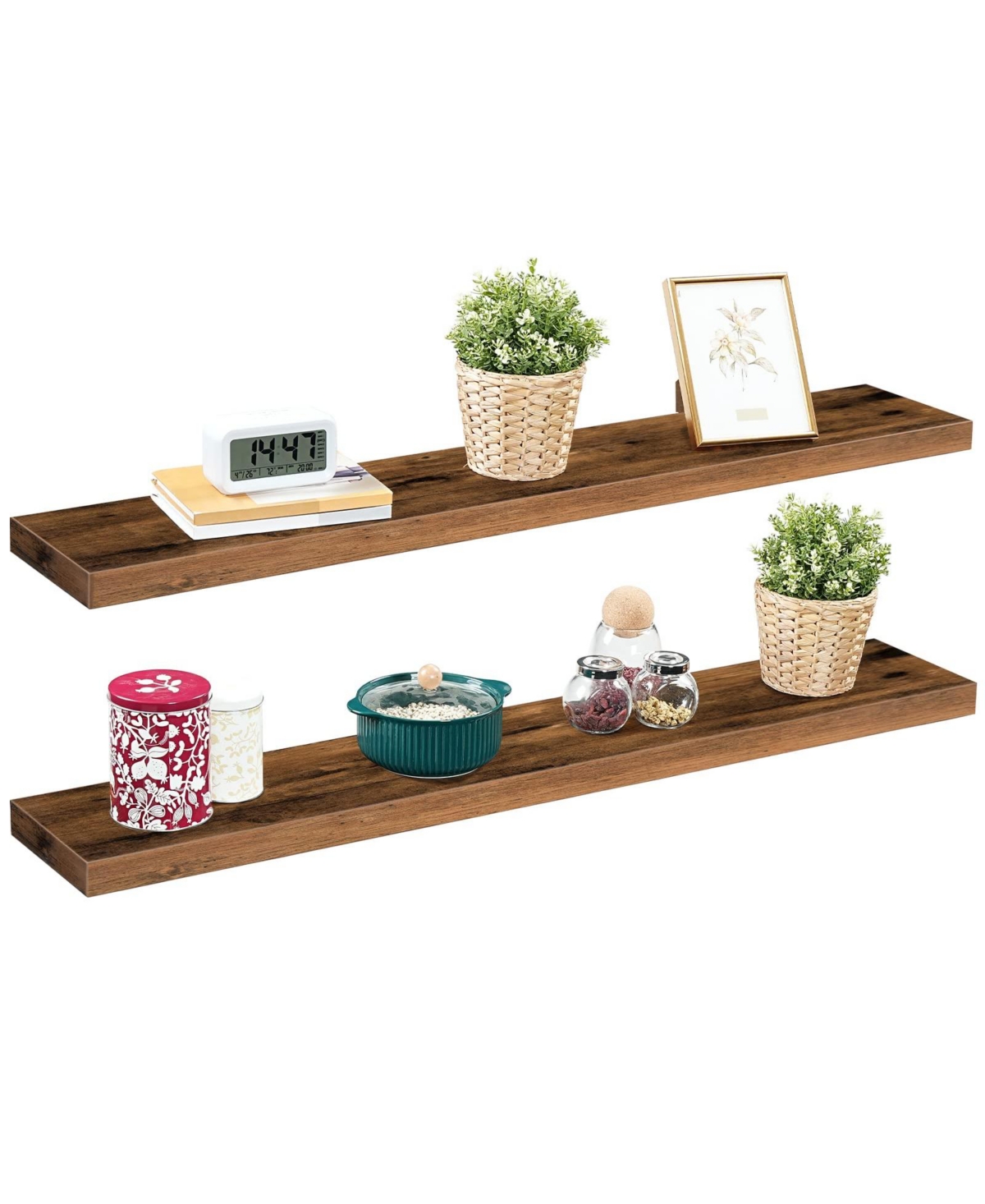 Click here for Slickblue Wall-Mounted Storage Shelves Set of 2 fo... prices