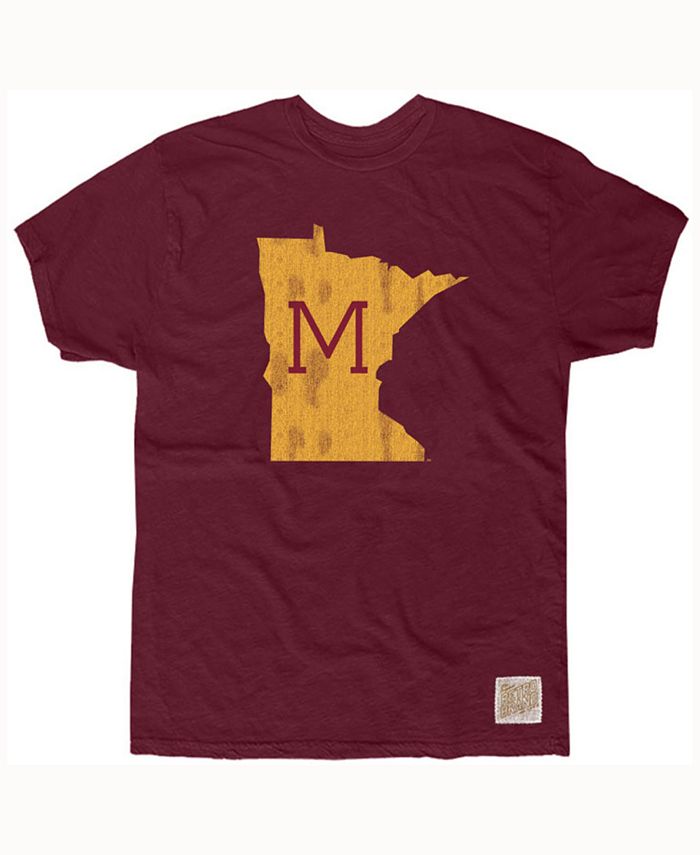 Retro Brand Men's Minnesota Golden Gophers Slub Vault Logo T-Shirt ...