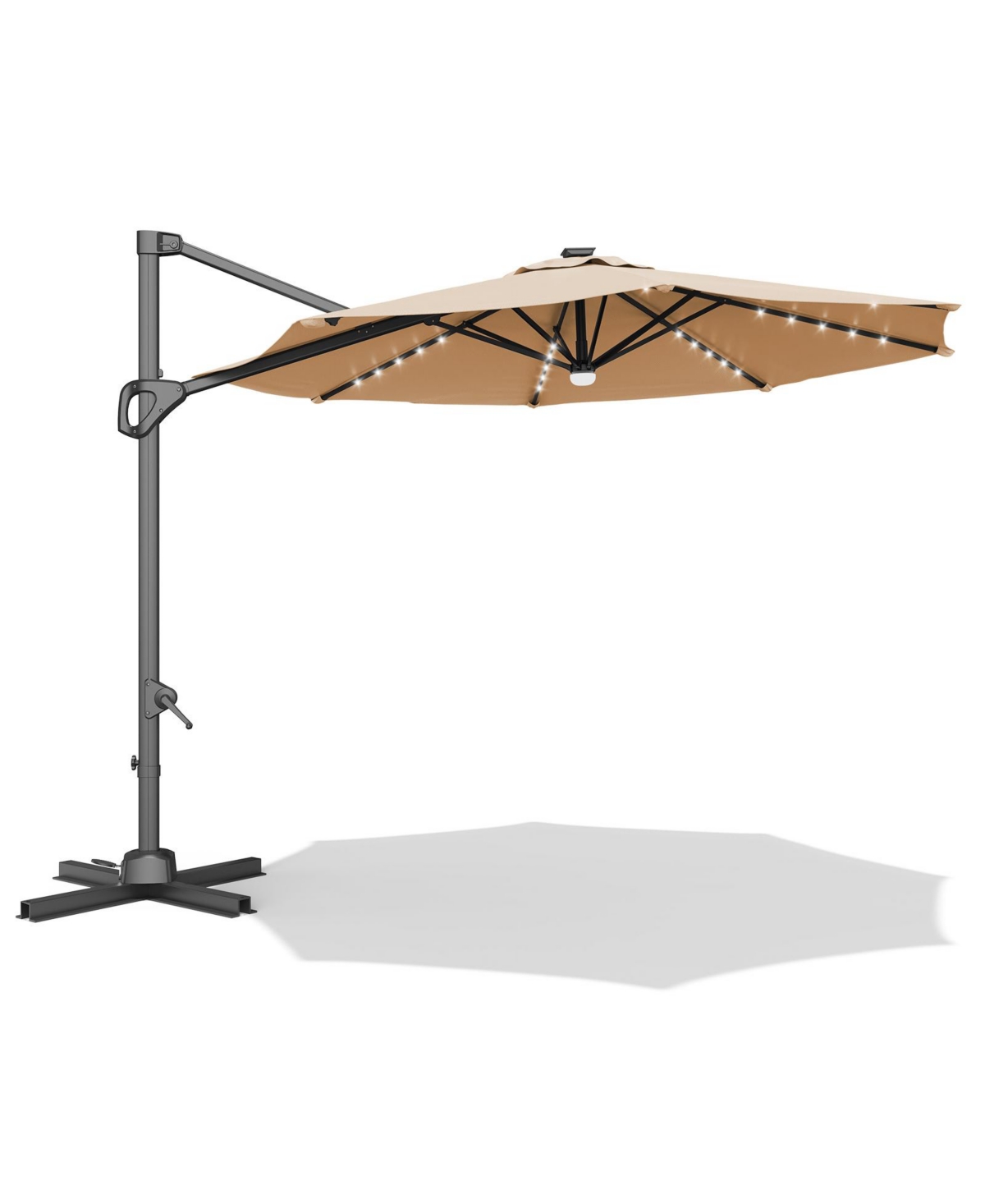 Click here for homfan 10Feet Solar Led Cantilever Patio Umbrella... prices