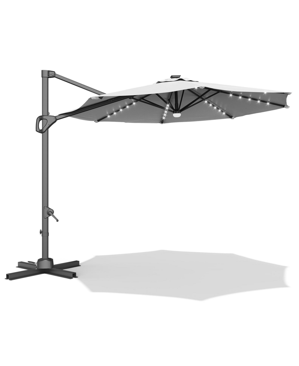 Click here for homfan 10Feet Solar Led Cantilever Patio Umbrella... prices