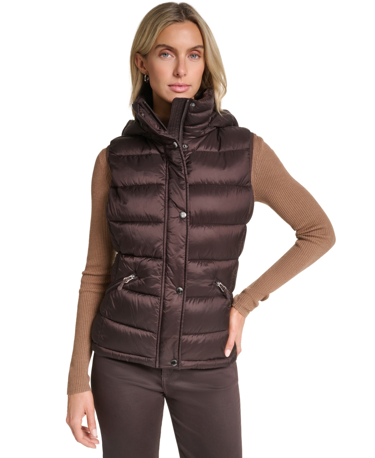 Click here for Charter Club Womens Hooded Zip-Front Vest  Macys E... prices
