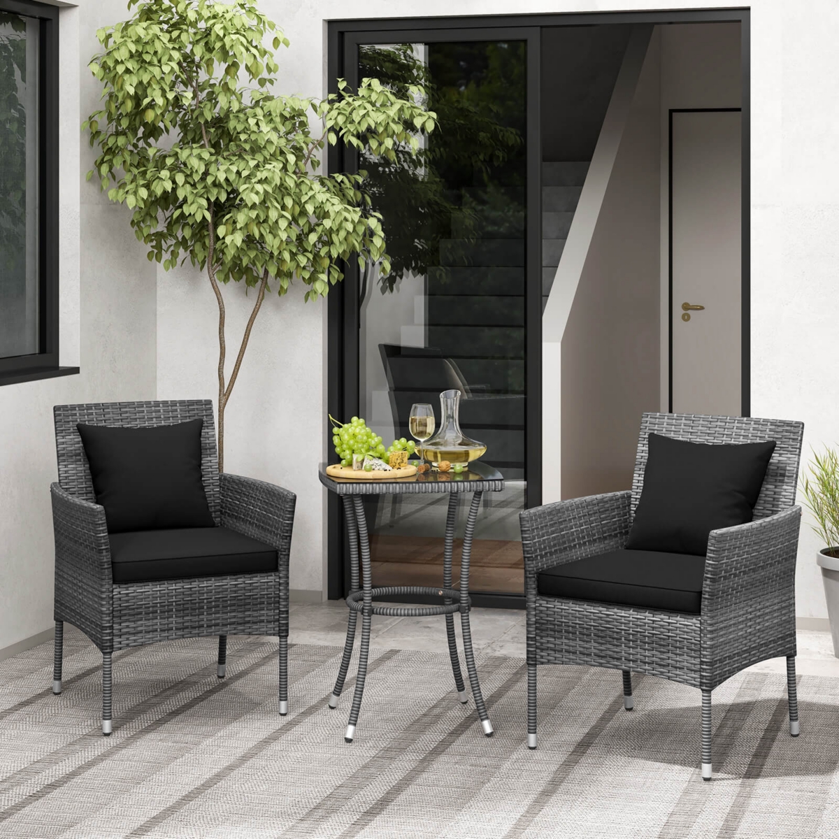 Click here for 3 Pcs Patio Furniture Set witn Cushioned Patio Cha... prices