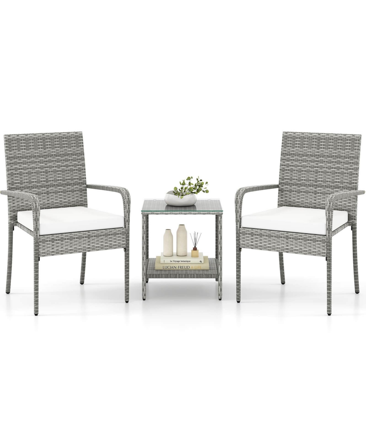 Click here for Costway 3 Pieces Patio Furniture Set with Seat Cus... prices