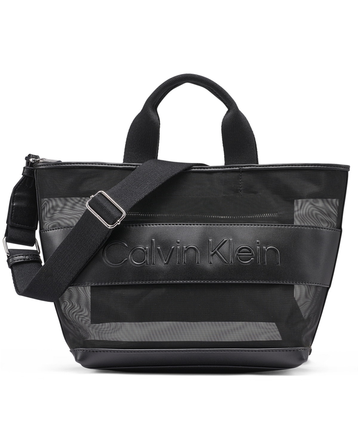 Click here for Calvin Klein Averil Mesh Zip-Top Large Crossbody H... prices