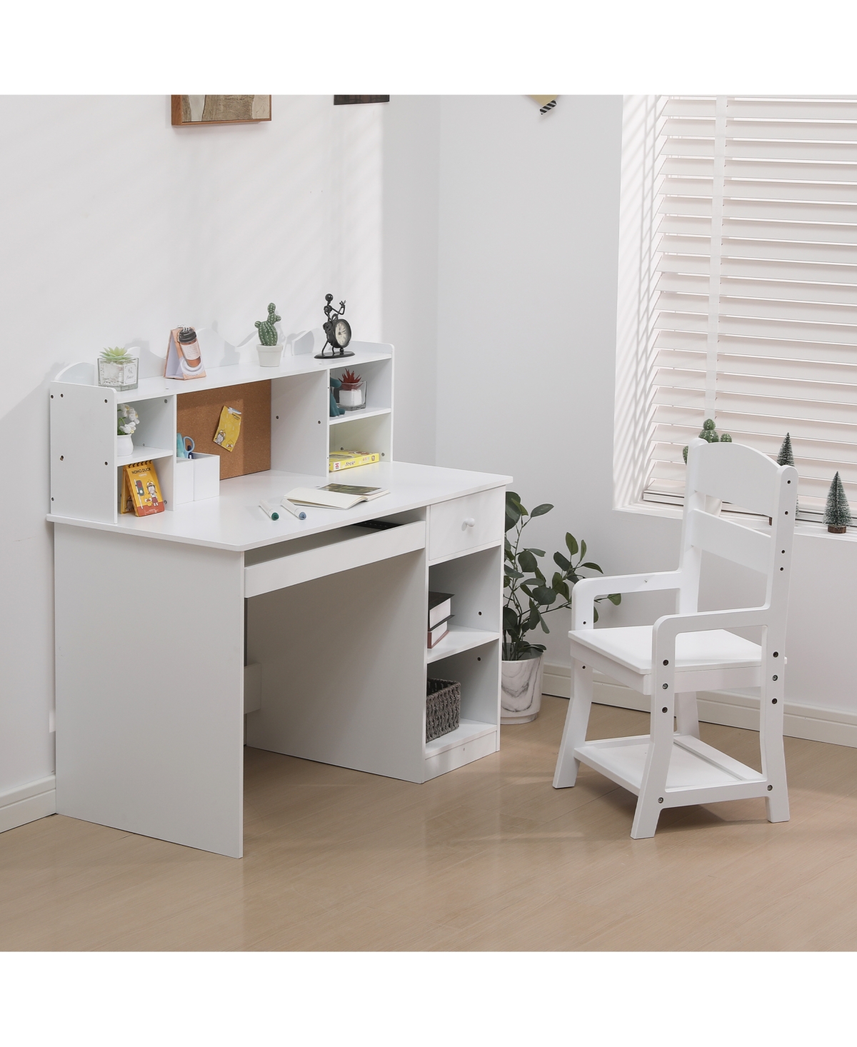 Click here for homfan Kids Desk and Chair Set  37 Inch Wooden Stu... prices