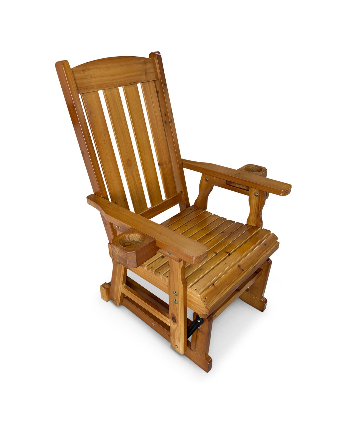 Click here for Mega Casa Solid Fir Wood Patio Glider for One Pers... prices