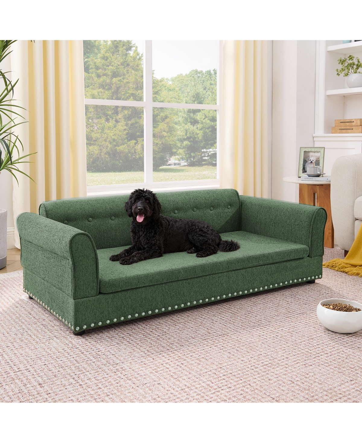 Click here for Zeny Oversized Pet Sofa  Elegant Modern Linen Fabr... prices