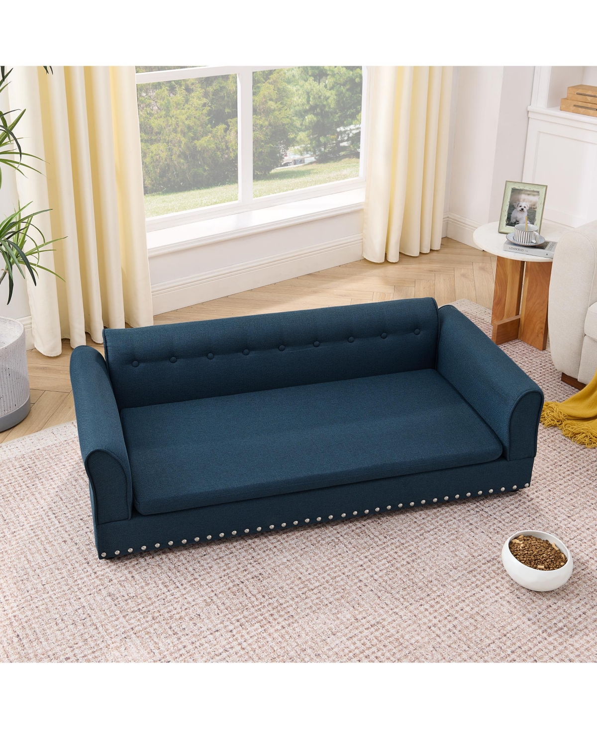 Click here for Zeny Oversized Pet Sofa  Elegant Modern Linen Fabr... prices