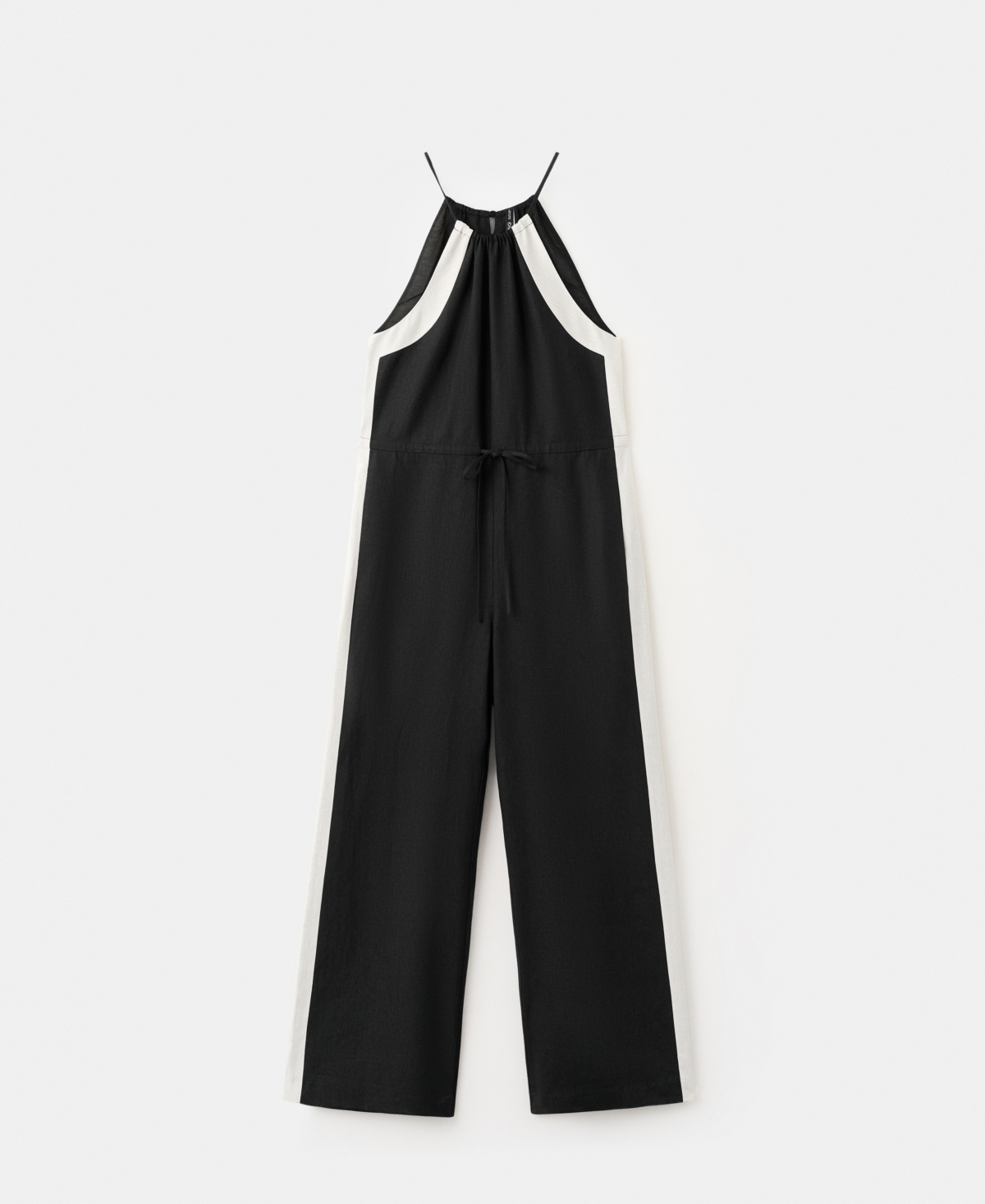 Click here for Mango Womens Linen Halter Jumpsuit - Black prices