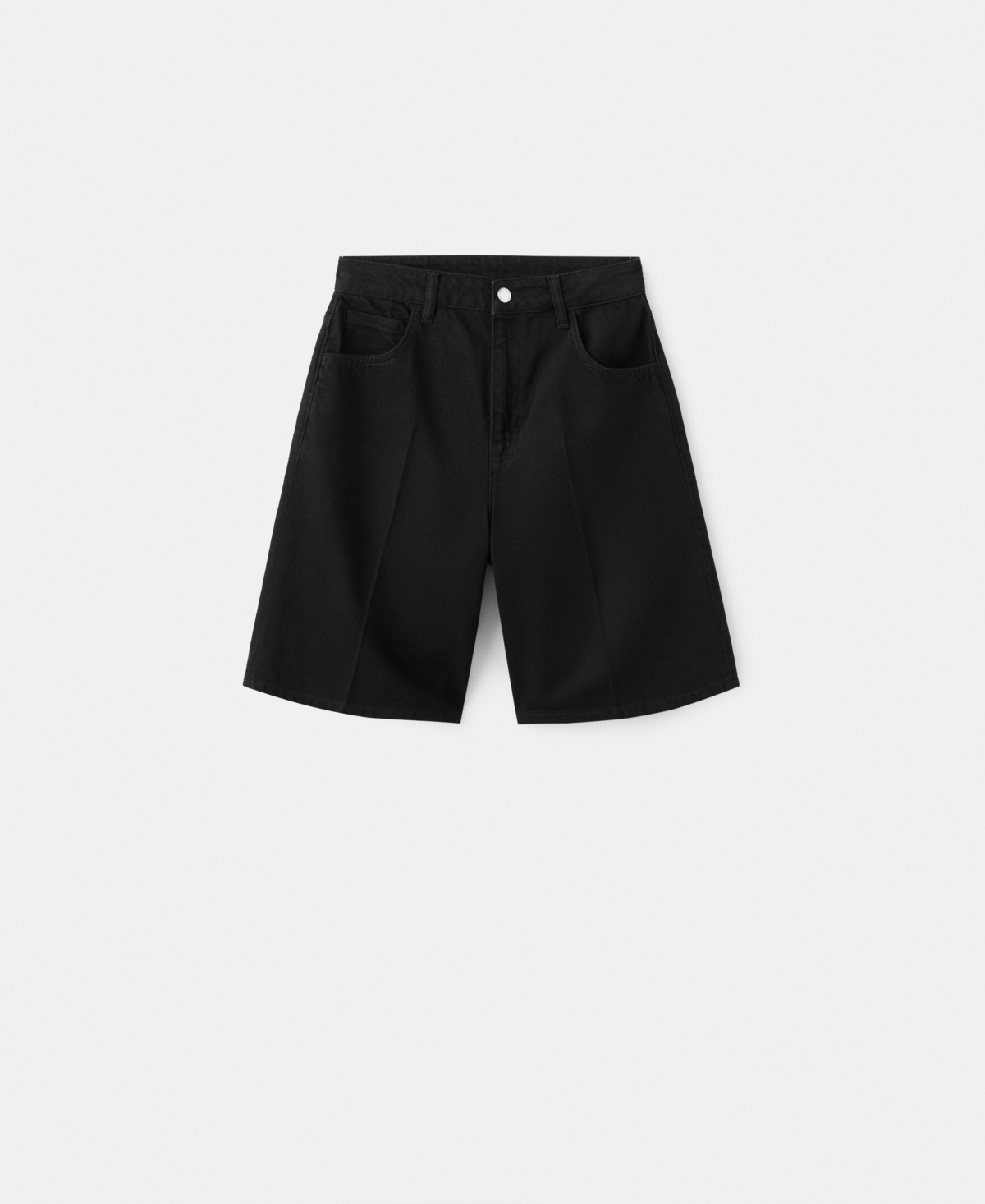 Click here for Mango Womens High-Waist Straight-Fit Denim Shorts... prices