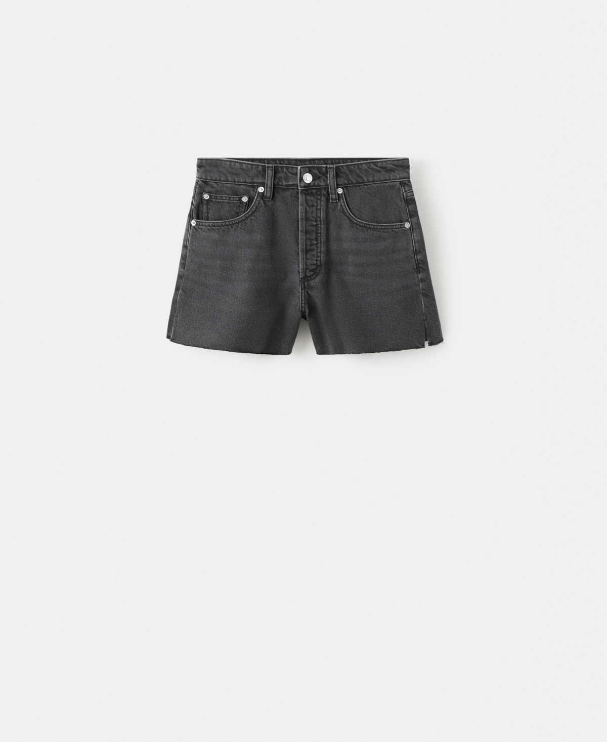 Click here for Mango Womens Frayed Hem Denim Shorts - Black denim prices
