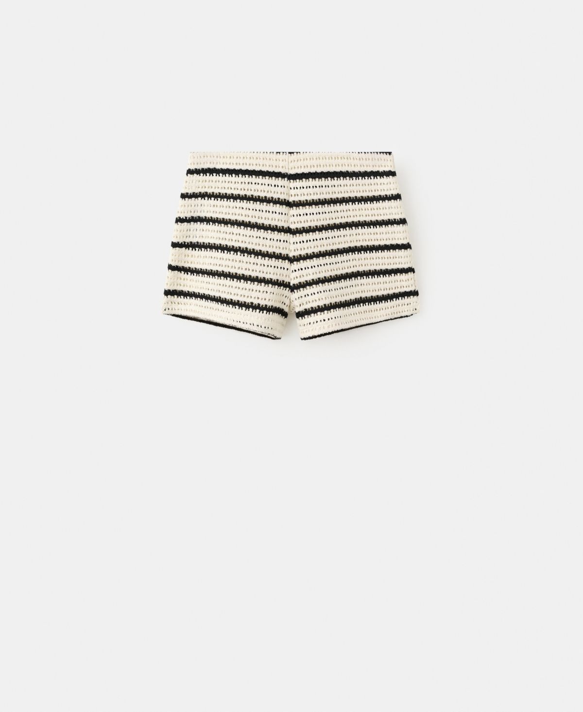 Click here for Mango Womens Striped Crochet Shorts - Off White prices