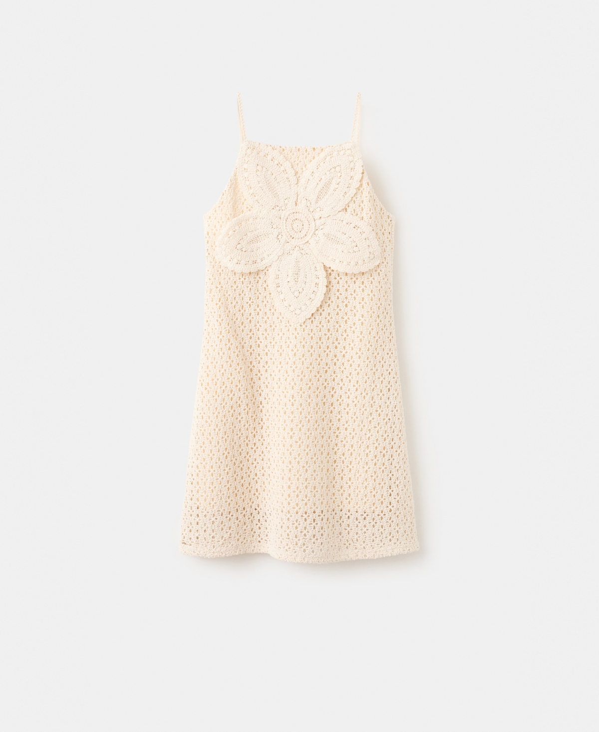 Click here for Mango Womens Crochet Floral Dress - Ecru prices