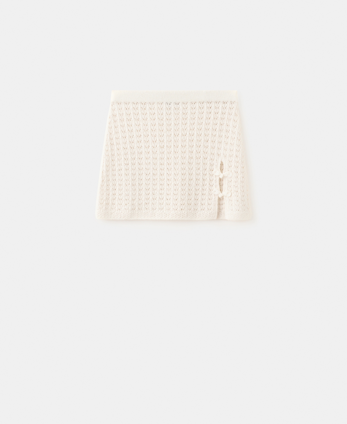 Click here for Mango Womens Short Crocheted Cotton Skirt - Ecru prices