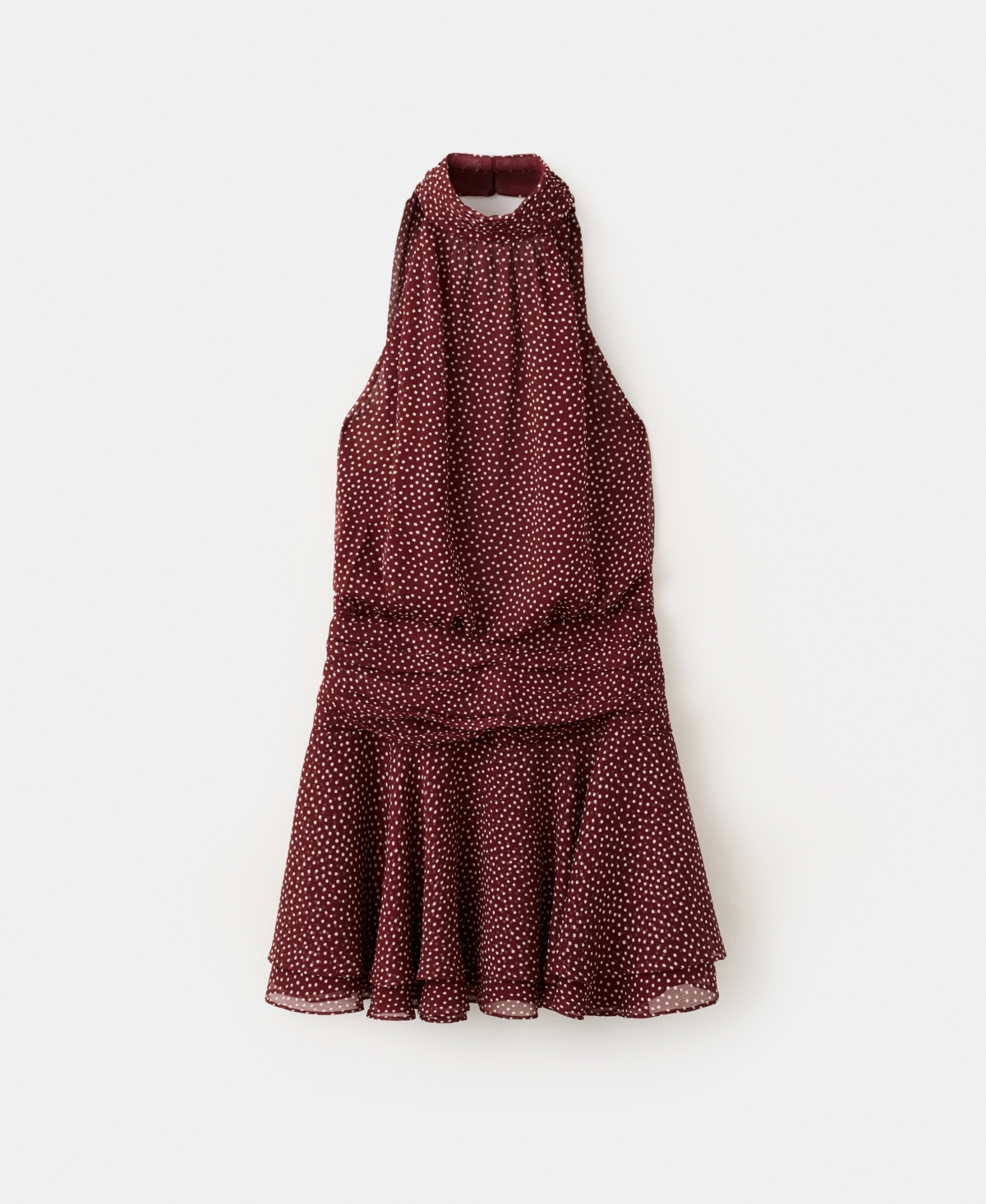 Click here for Mango Womens Polka-Dot Halter Dress - Burnt Orange prices