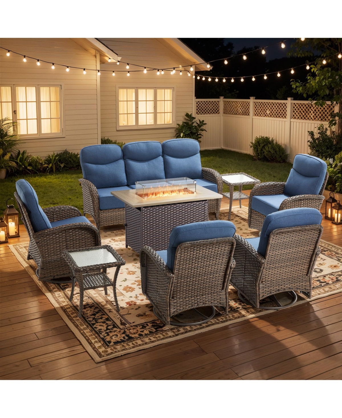Click here for Pocassy Luxury High Back Outdoor Furniture with 6-... prices