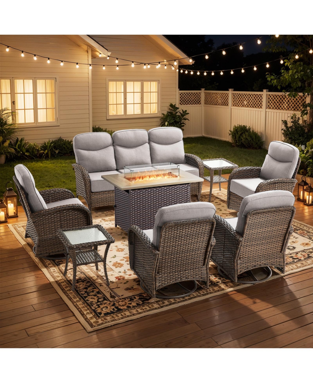 Click here for Pocassy Luxury High Back Outdoor Furniture with 6-... prices