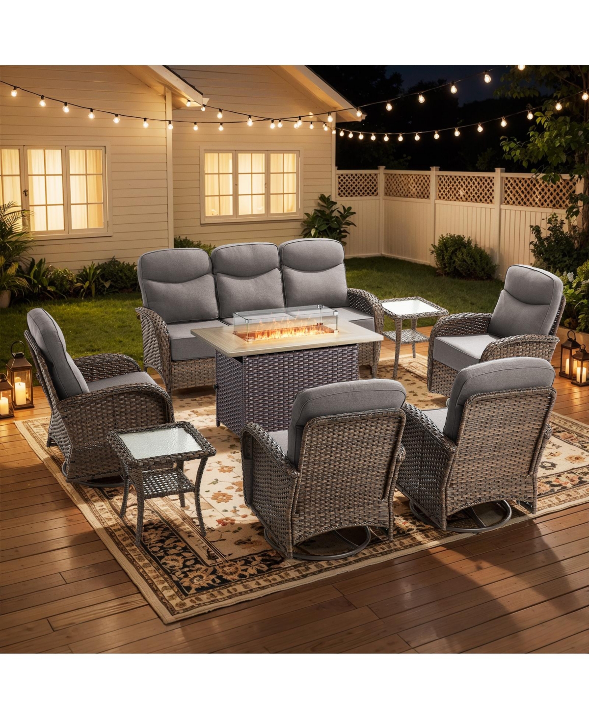 Click here for Pocassy Luxury High Back Outdoor Furniture with 6-... prices
