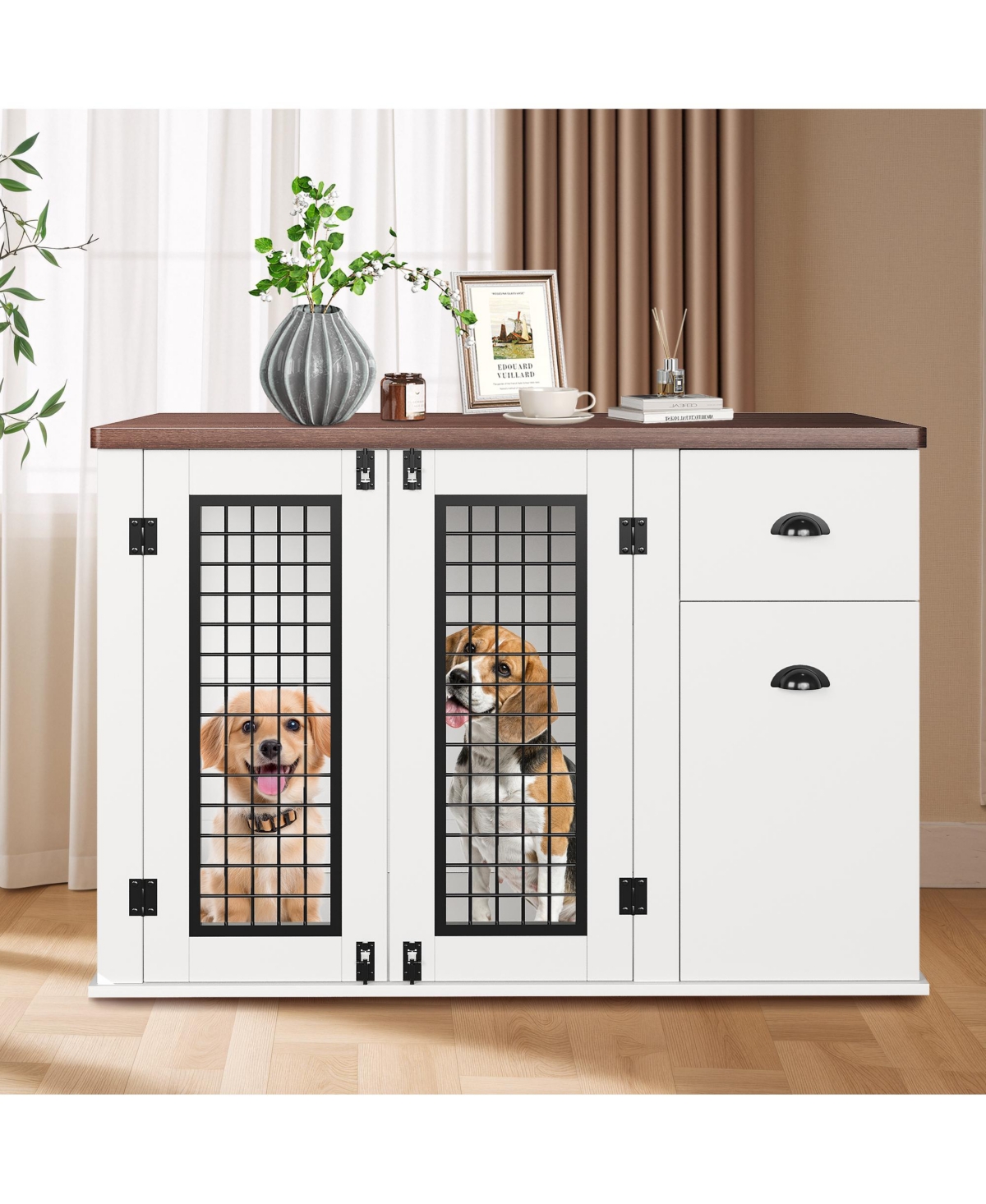 Click here for homfanDog Crate Furniture  111 Inch Wooden Indoor... prices