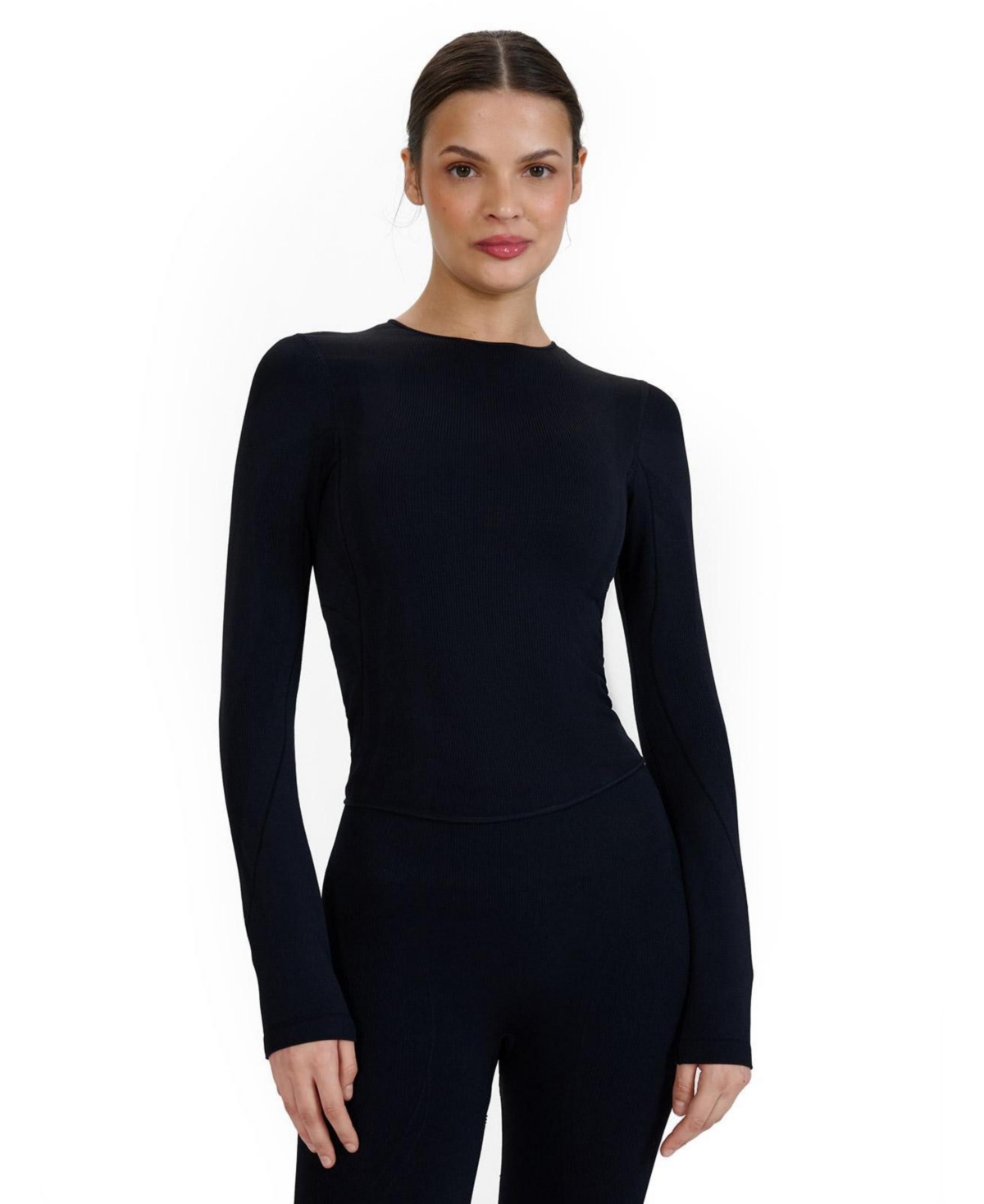 Click here for 4F Womens Longsleeve For Yoga With Back Cutout - D... prices