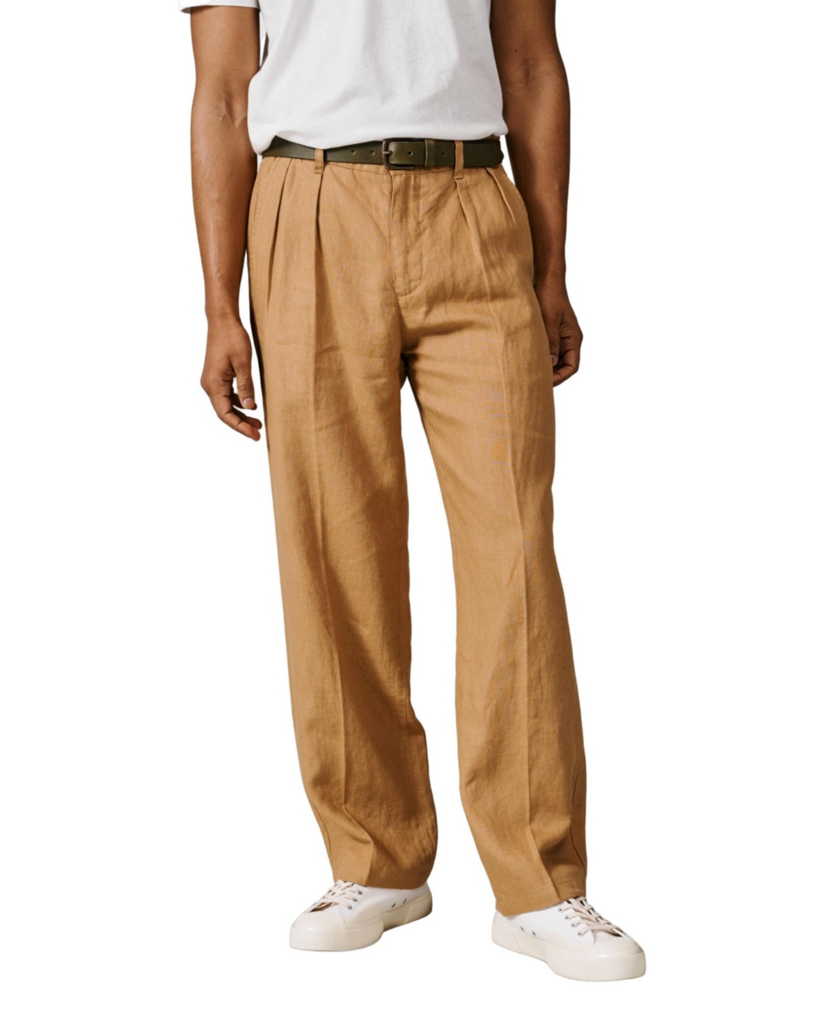 Click here for Aubin Mens Belvedere Relaxed Linen Trouser - Musta... prices