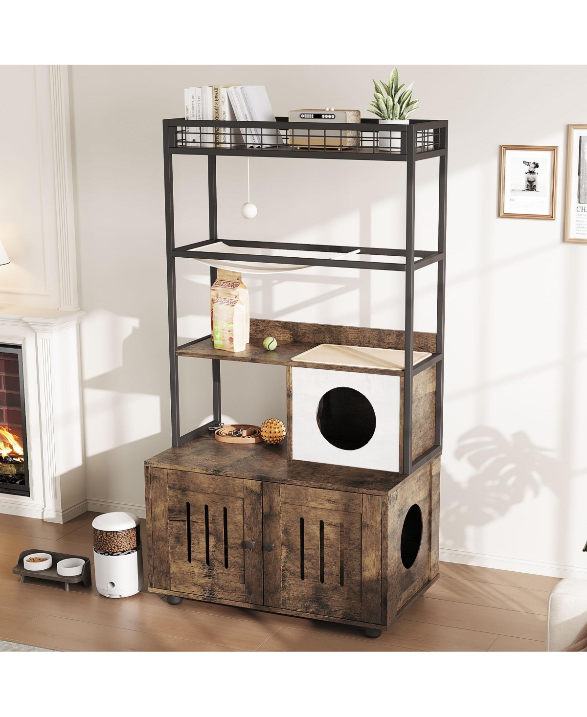 Click here for homfan Cat Litter Box Enclosures with Storage Rack... prices