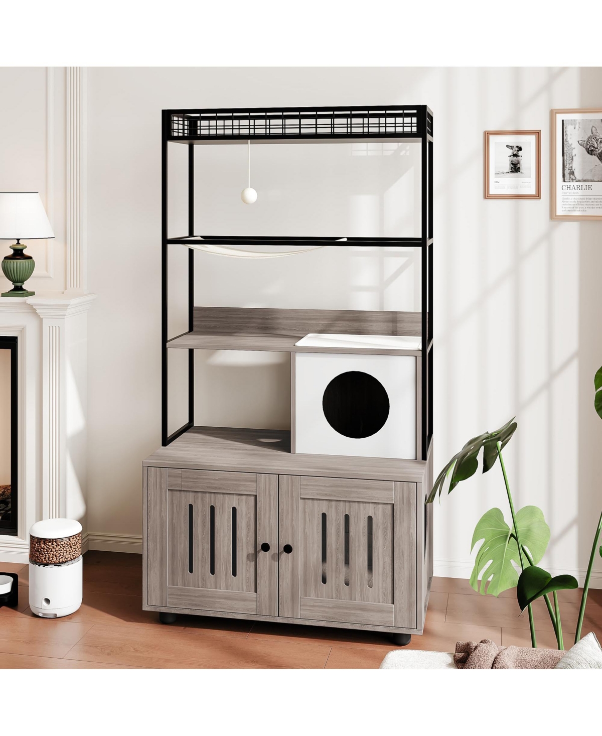 Click here for homfan Cat Litter Box Enclosures with Storage Rack... prices
