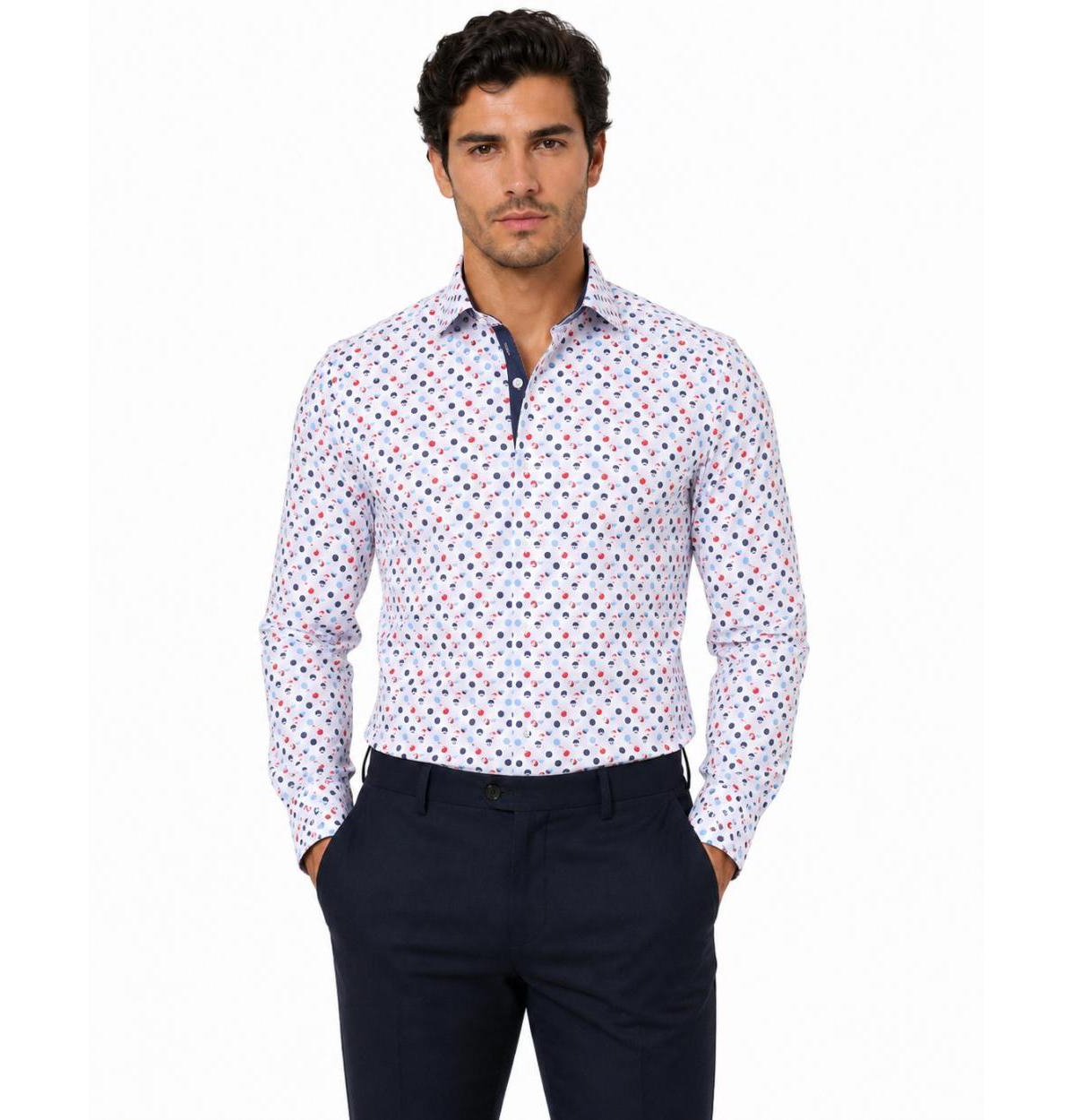 Click here for Elie Balleh Mens Slim Fit Button-Down Shirt - Whit... prices