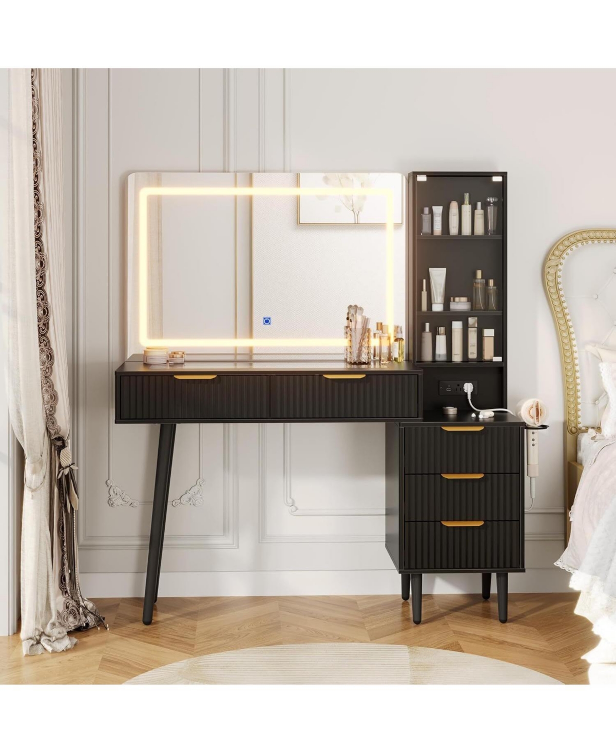 Click here for gaomon 5-Drawer Vanity Desk  Makeup Dressing Table... prices
