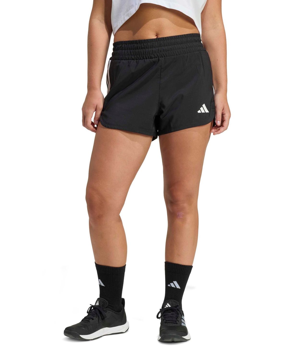 Click here for adidas Womens Pacer Workout Woven Rise Training Sh... prices