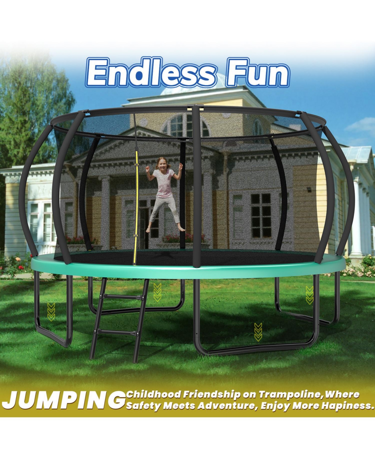 Click here for Zeny Recreational Kids Trampoline with Safety Encl... prices