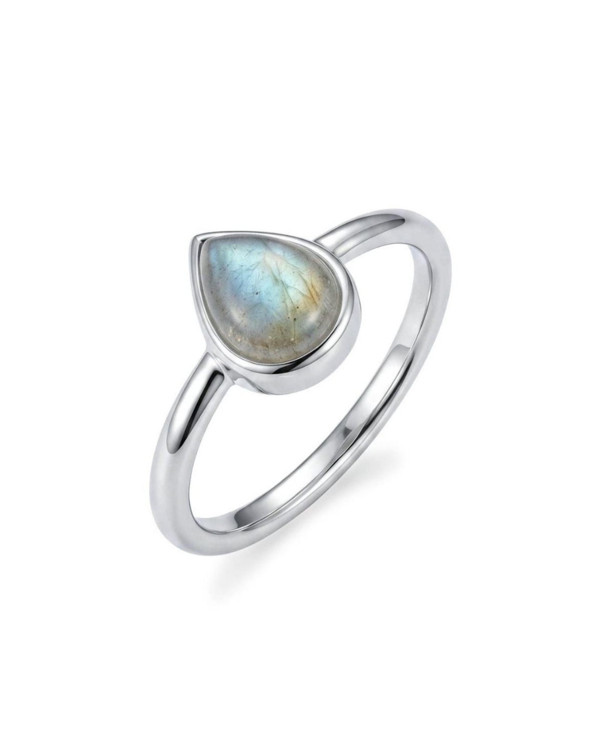 Click here for Adornia Fine Silver Plated Labradorite Pear Ring -... prices
